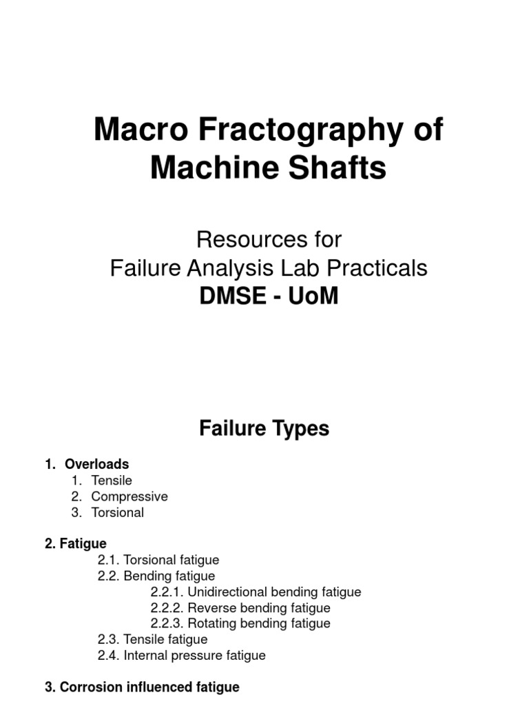 Fractography Machine Shafts | PDF