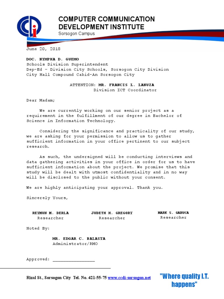 Computer Communication Development Institute: Doc. Nympha D. Guemo | PDF