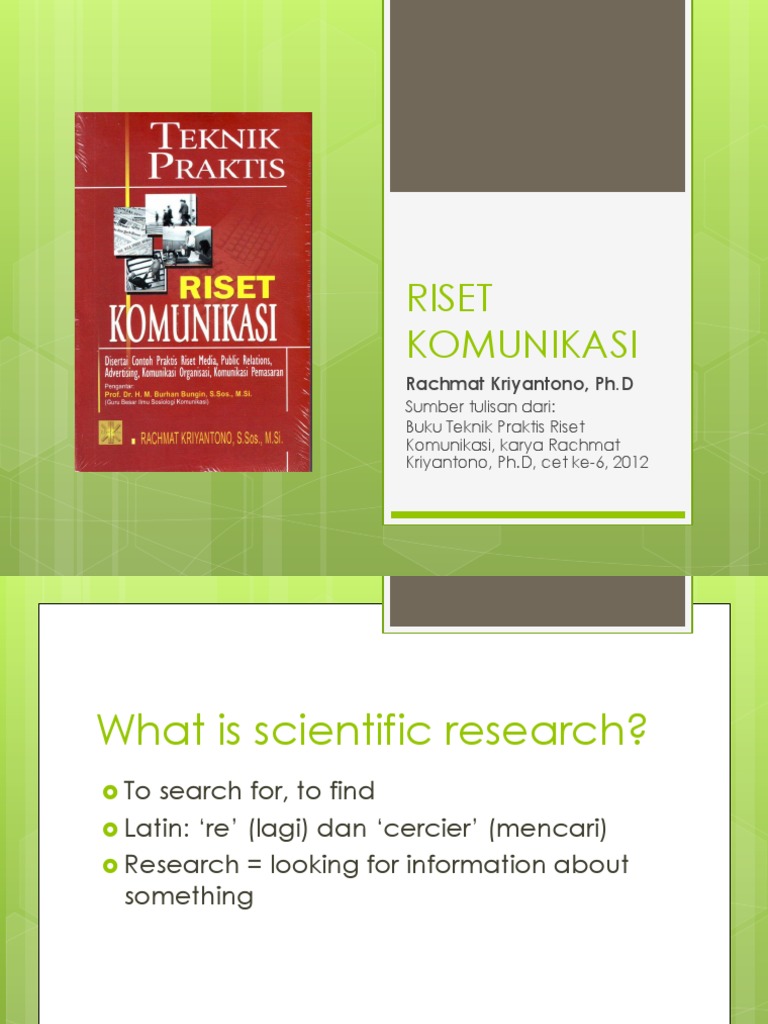Buku Riset Komunikasi | PDF | Scientific Method | Science