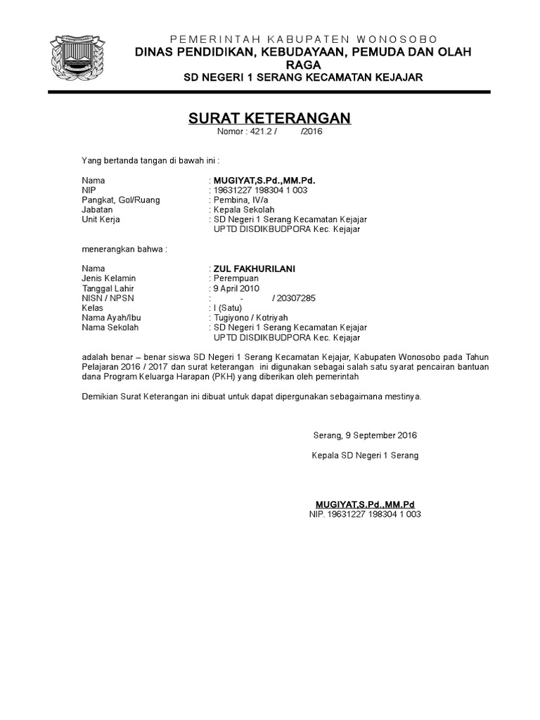 Surat Keterangan Siswa PKH.doc