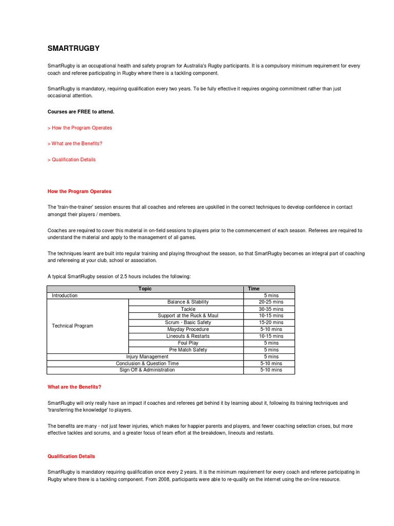 Smart Rugby | PDF | Rugby Union | Football Codes