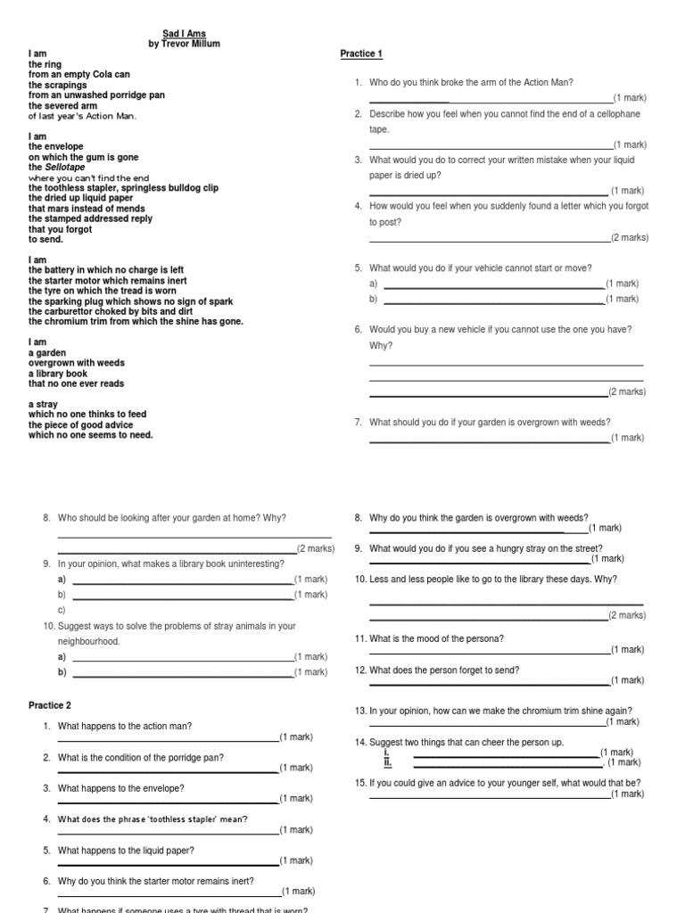 Form 2 Sad I Ams by Trevor Millum 2 | PDF | Technology & Engineering
