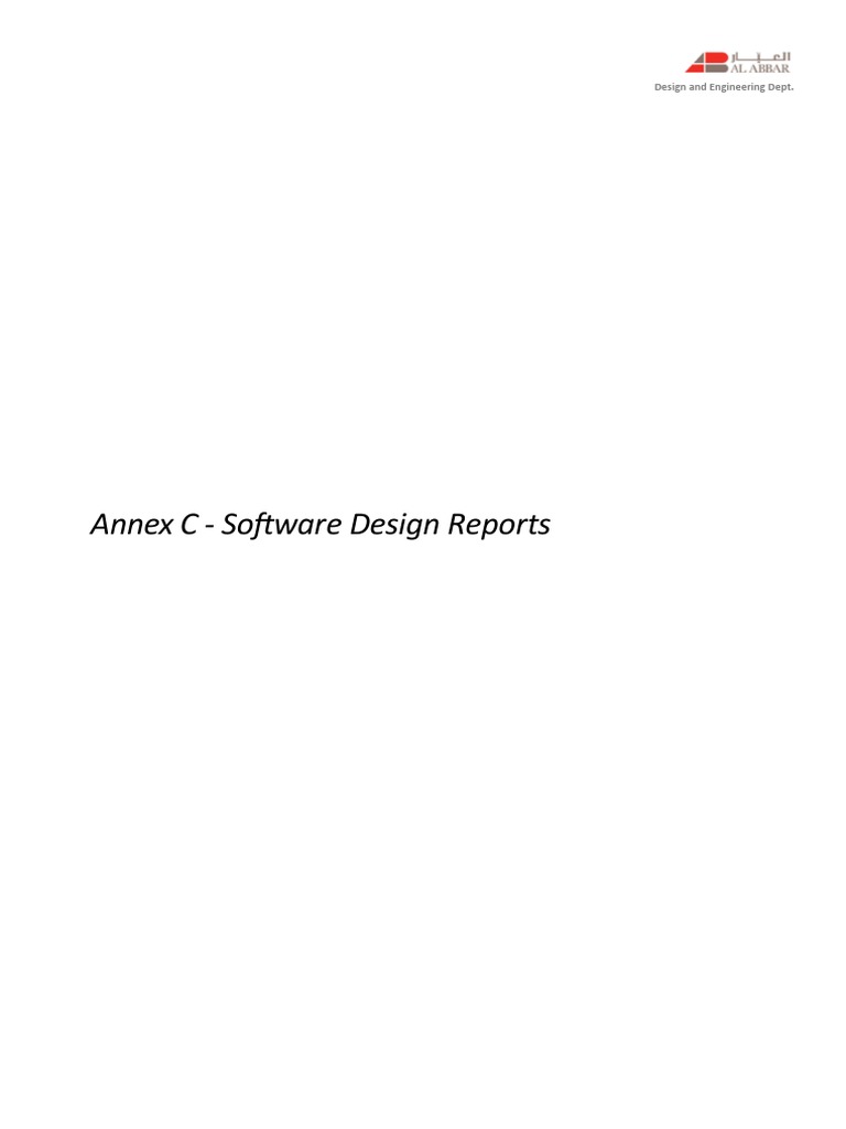 Annex C - So Ware Design Reports: Design and Engineering Dept | PDF