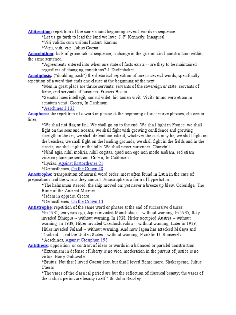 Rhetorical Devices List a-Z