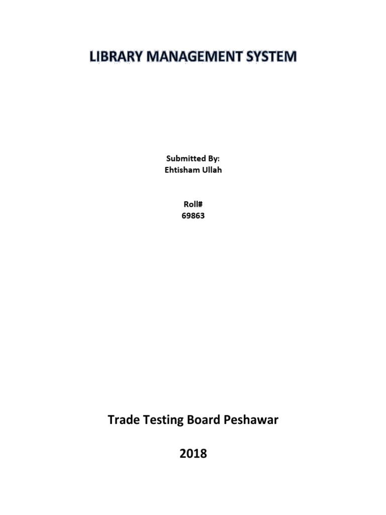 Trade Testing Board Peshawar 2018: Submitted By: Ehtisham Ullah | PDF ...