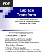 Table of Laplace and Z Transforms | PDF | Laplace Transform | Exponential Function