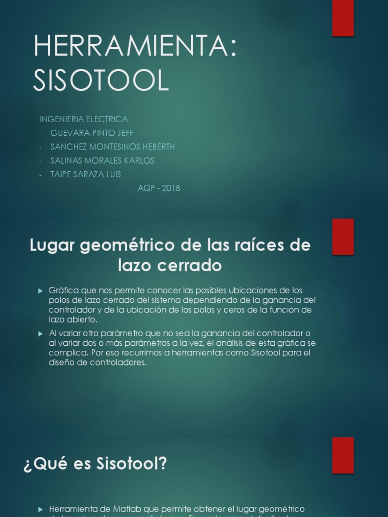 Sisotool Presentacion | PDF | Science | Enseñanza de matemática
