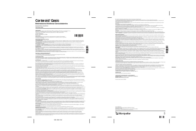 Corteroid Gesic Comp - M | PDF | Droga anti-inflamatoria libre de ...