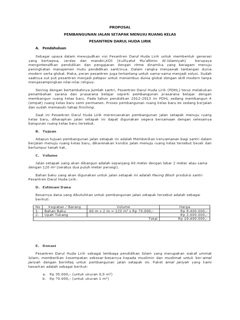 Proposal Jalan Setapak | PDF | Perjalanan