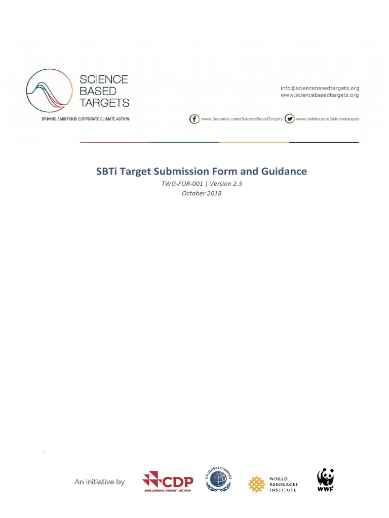 SBTi Target Submission Form | Greenhouse Gas | Biomass