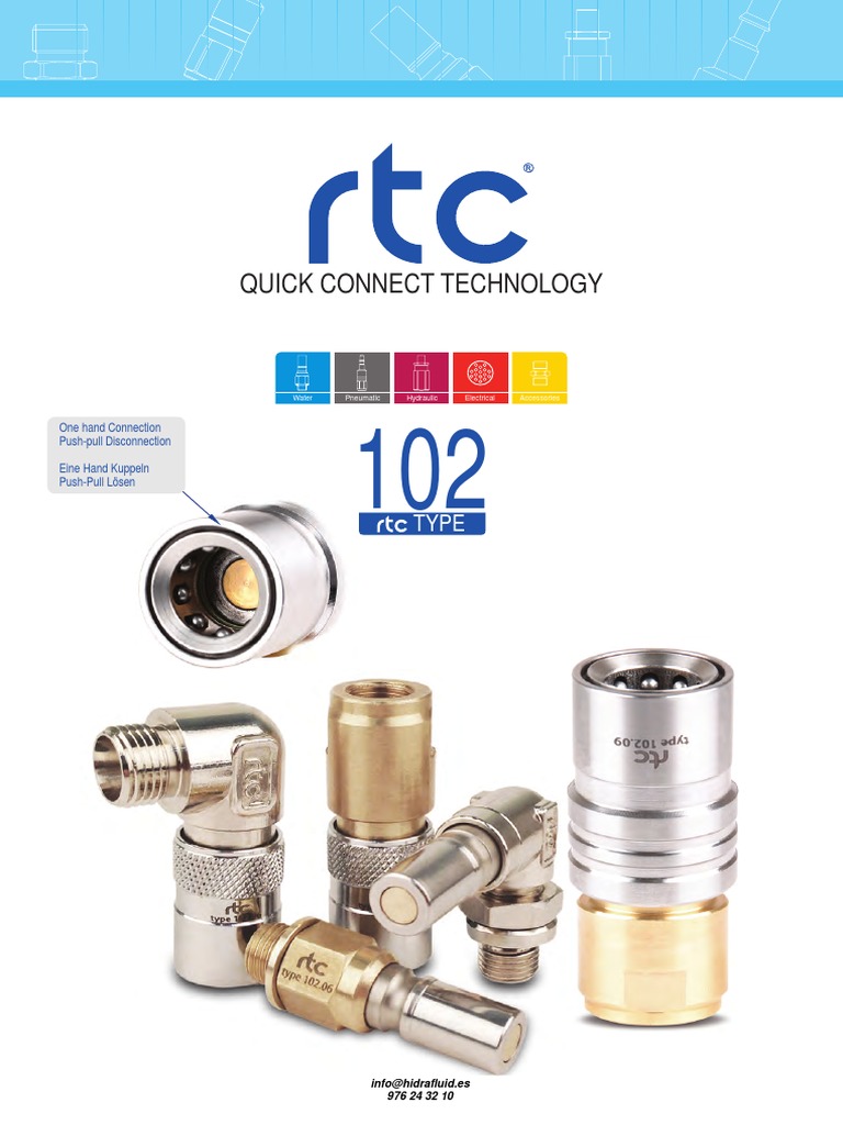 Serie 102 RTC Couplings | PDF | Valve | Gas Technologies
