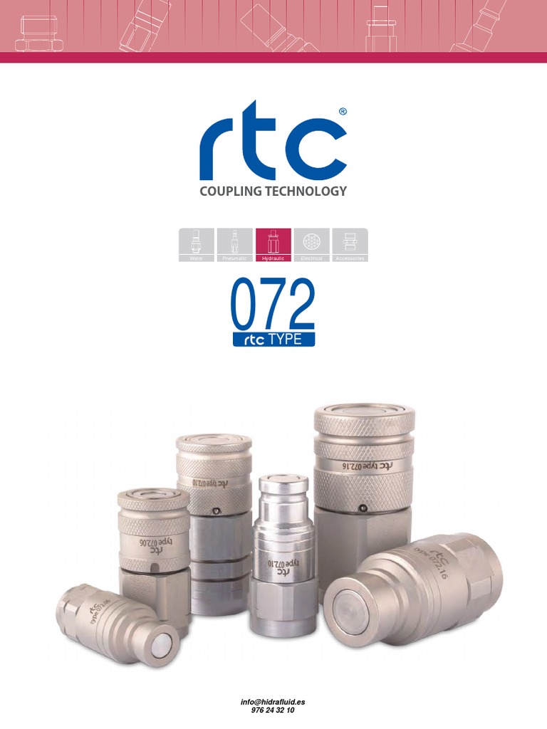 Serie 072 RTC Couplings | PDF | Manufactured Goods | Hydraulics