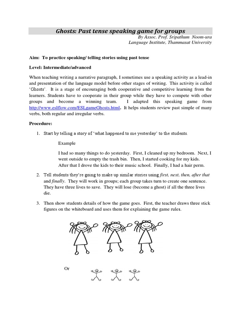 C2 - Simple Past - Ghost Story PDF | PDF | Grammatical Tense | Sentence ...