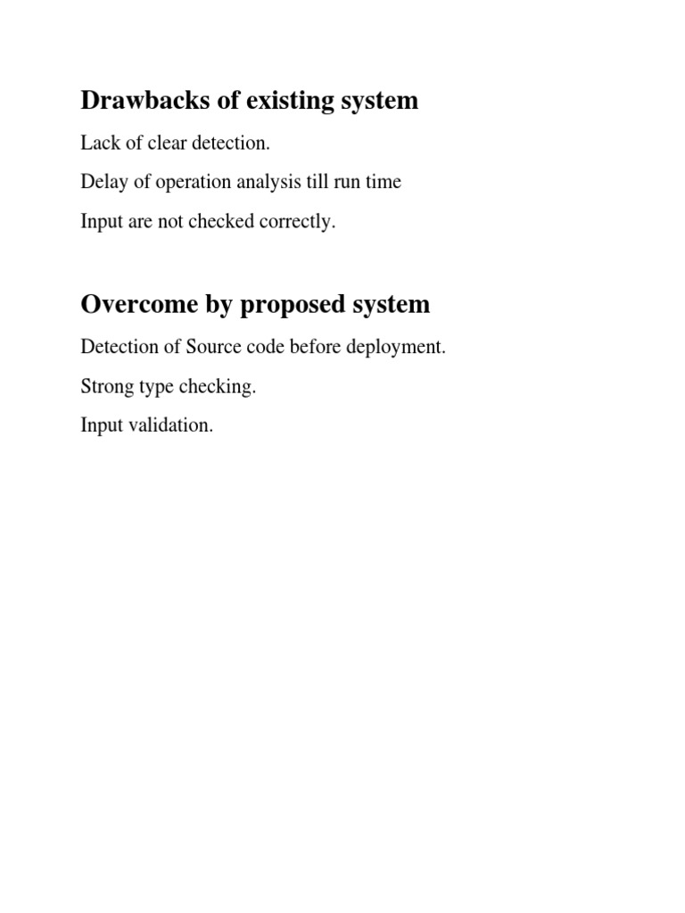 Drawbacks of Current System | PDF