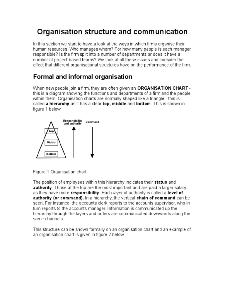 2.2 Organisation Structure and Communication | PDF | Organizational ...