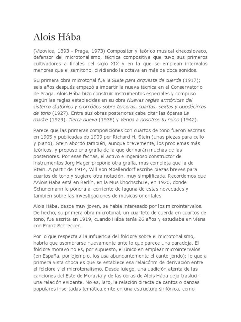 Alois Hába | PDF | Acorde (Música) | Armonía