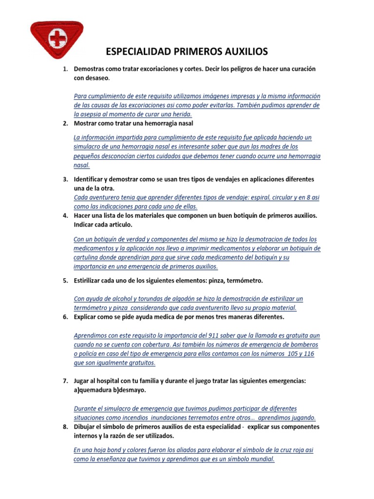Especialidad Primeros Auxilios | PDF | Primeros auxilios | Medicina