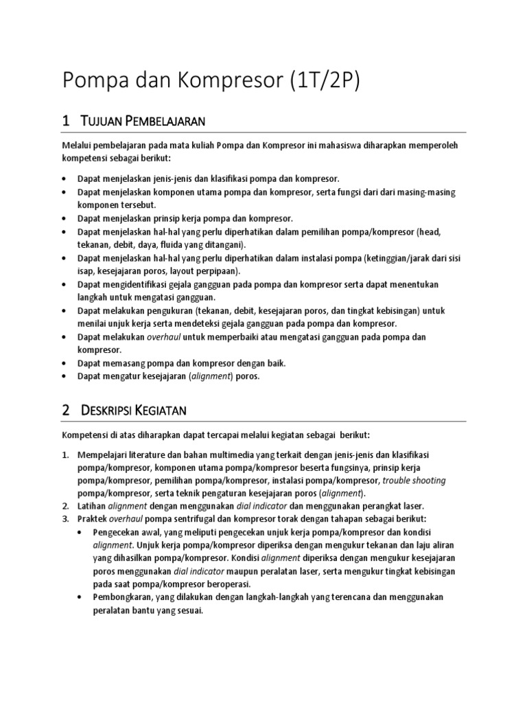 Praktikum Pompa Kompresor | PDF