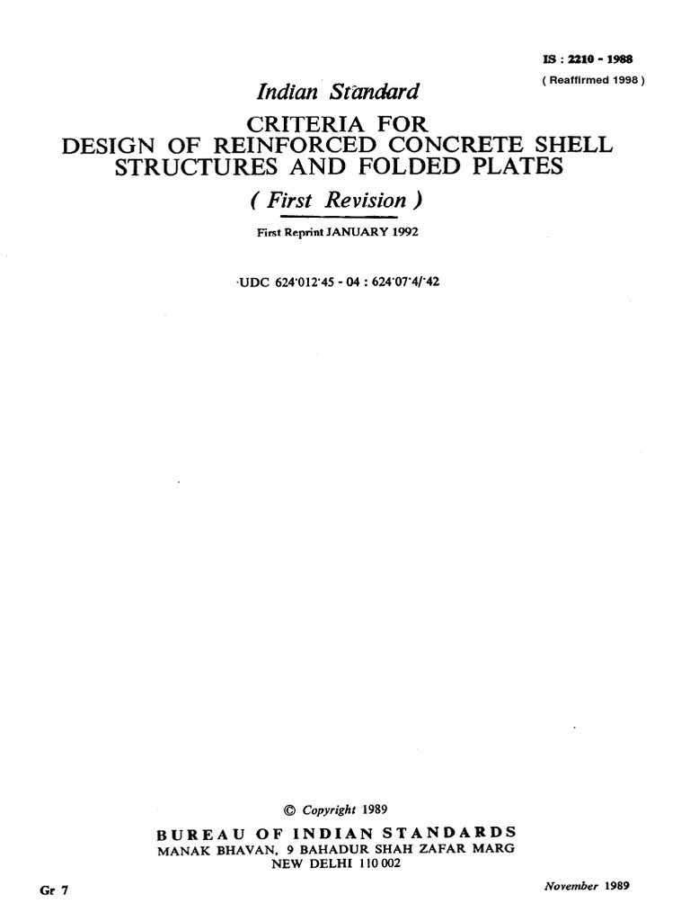 Is 2210 PDF | PDF | Bending | Buckling