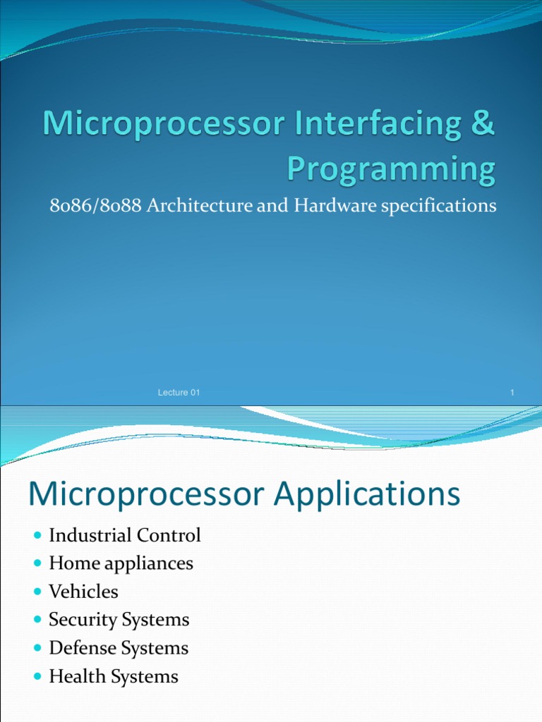 8086/8088 Architecture and Hardware Specifications | PDF | Computer Program | Programming