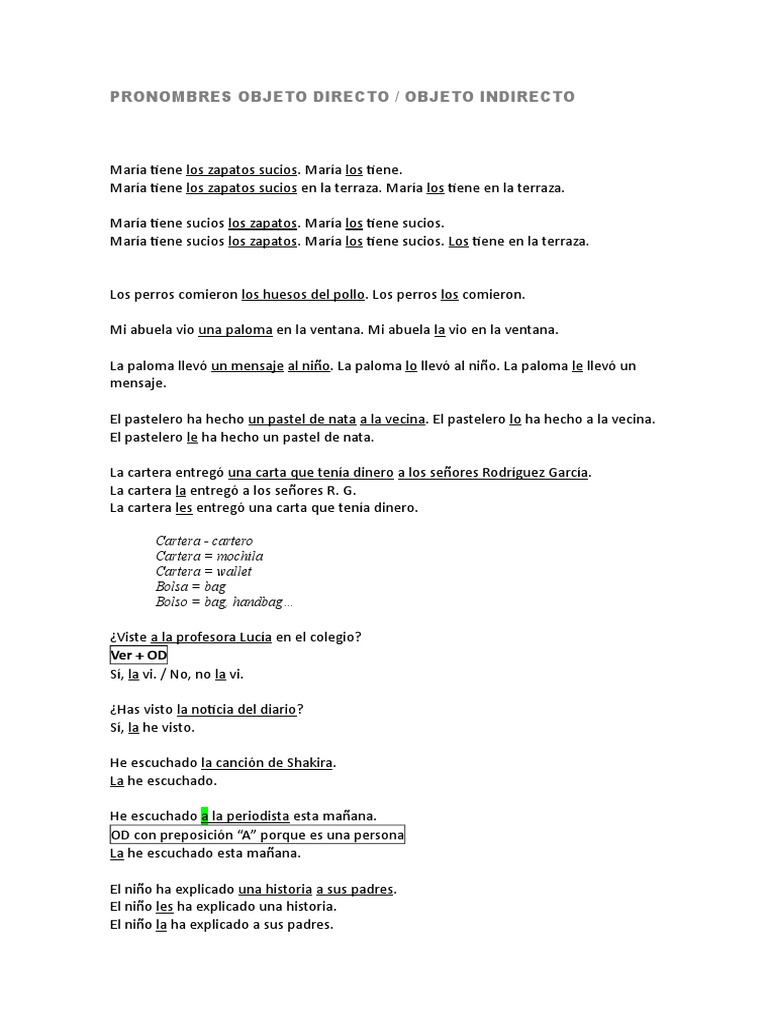 Ejercicios OD y OI | PDF