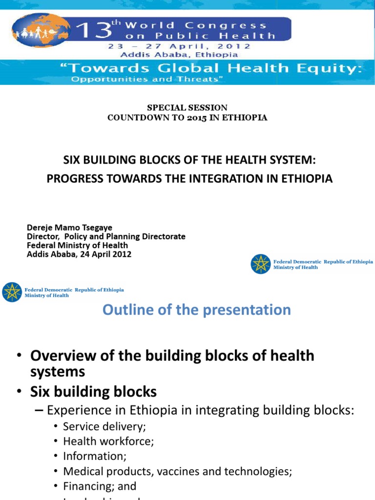 Integrating WHO's Six Health System Blocks | PDF | Health System ...