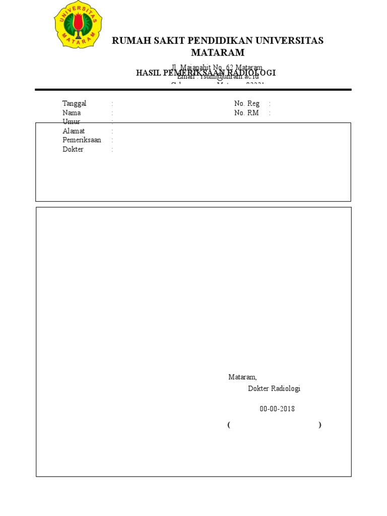 Hasil Bacaan Radiologi | PDF | Sains & Matematika