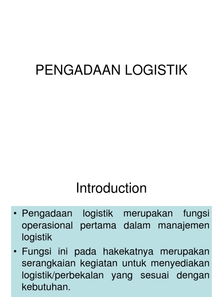 Manlog Sistem Logistik | PDF