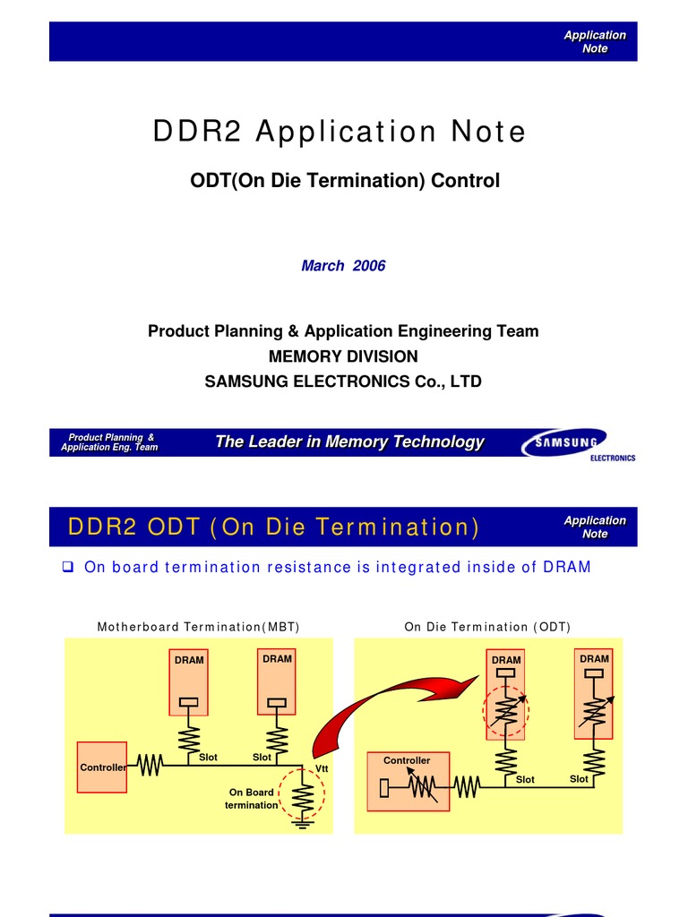 DDR2 ODT Control Guide | PDF | Dynamic Random Access Memory | Computer ...