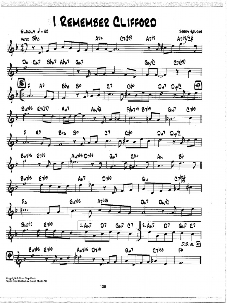 I Remember Clifford - Solo de Trompete | PDF