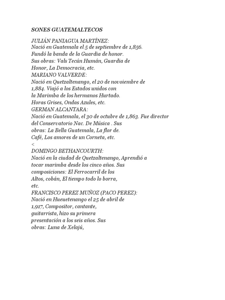 5 Sones Guatemaltecos | PDF