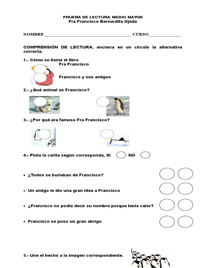Prueba de Lectura: Fra Francisco | PDF