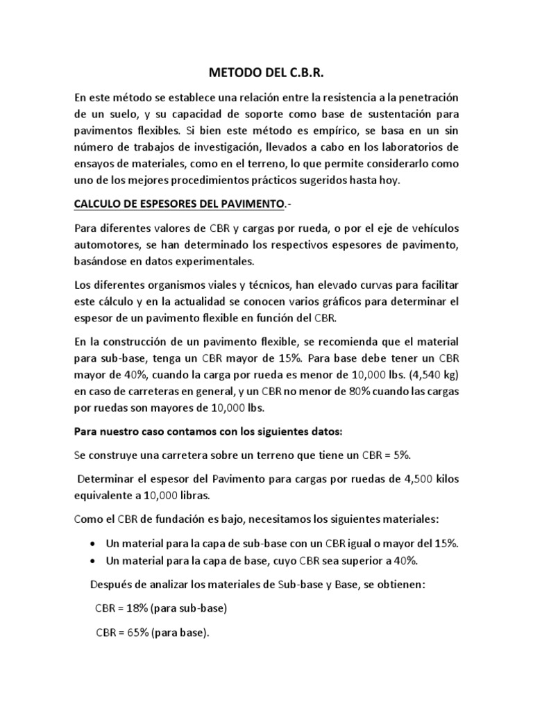 Metodo Del CBR | PDF