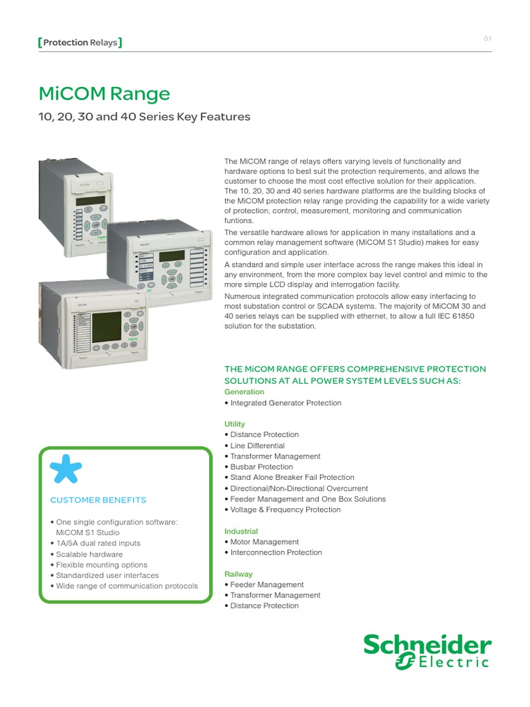 MiCOM Range PDF | PDF | Relay | Scada
