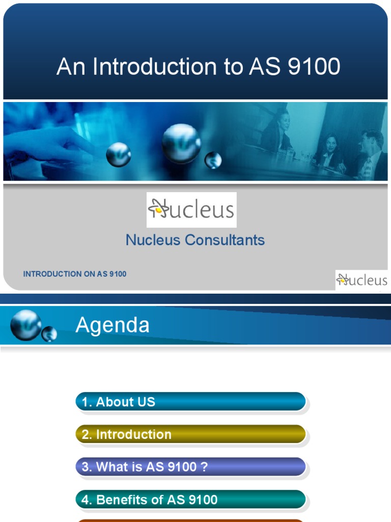 An Introduction To AS 9100: Nucleus Consultants | PDF | Iso 9000 ...