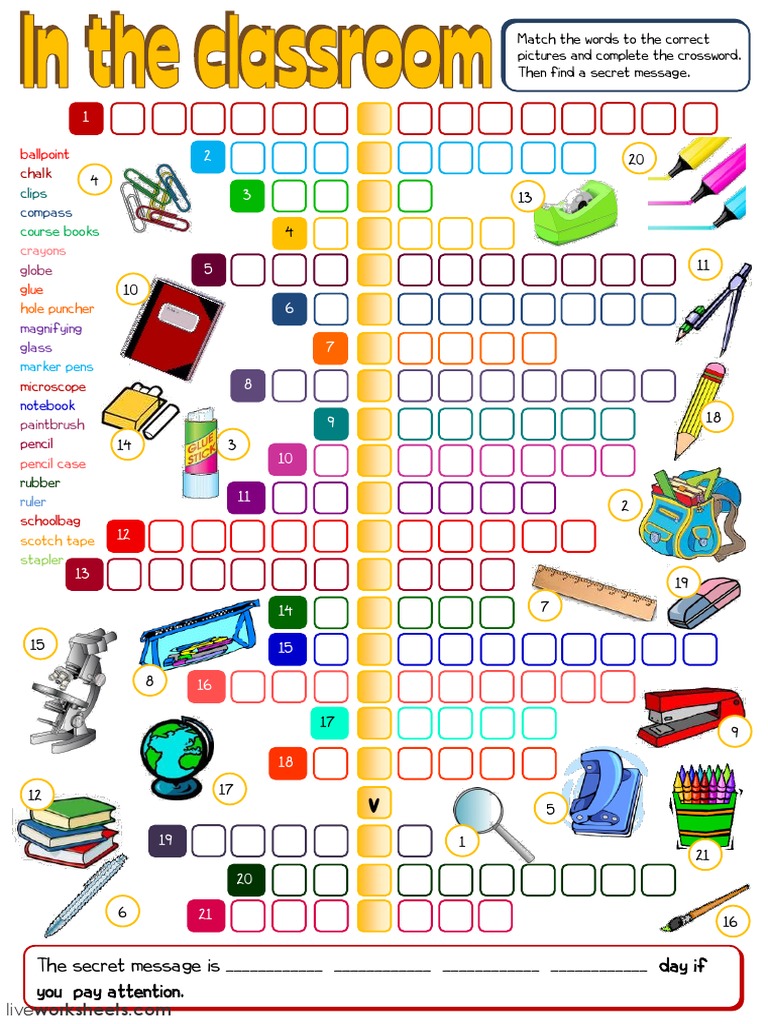 In The Classroom Crosswords | PDF