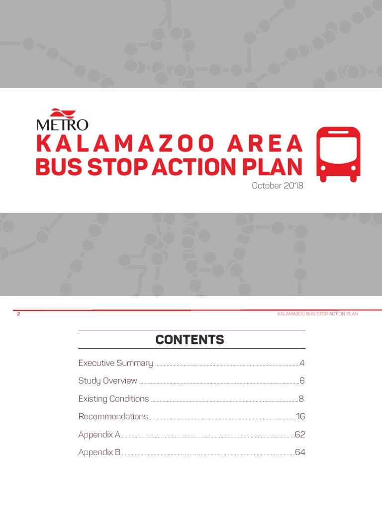 Kalamazoo Bus Stop Action Plan 2018 | PDF | Bus | Rapid Transit