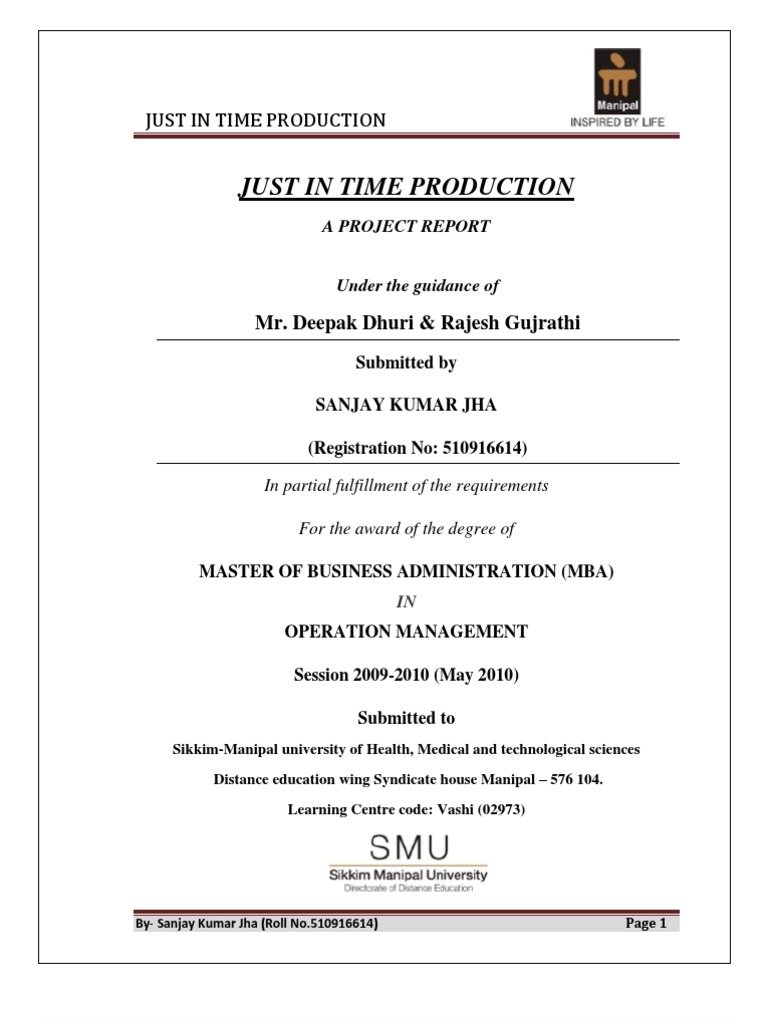 Just in Time Production Overview | PDF | Inventory | Business Process