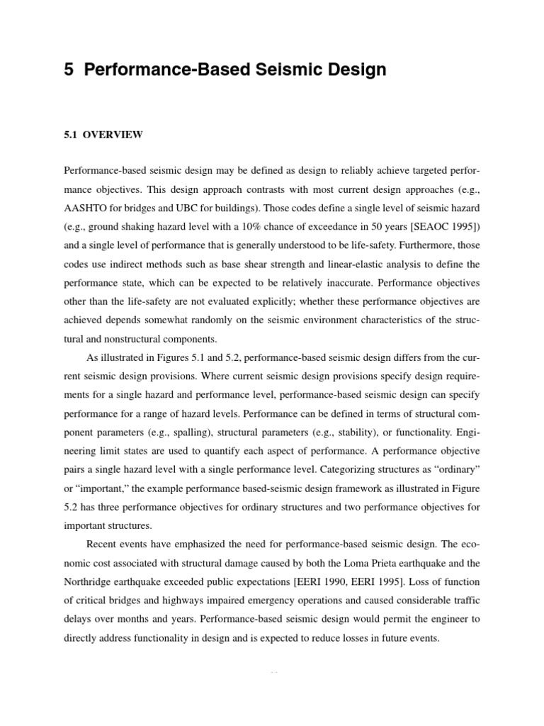 Performance Based Seismic Design | PDF | Technology & Engineering