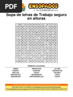Sopa de Letras: Seguridad e Higiene | PDF