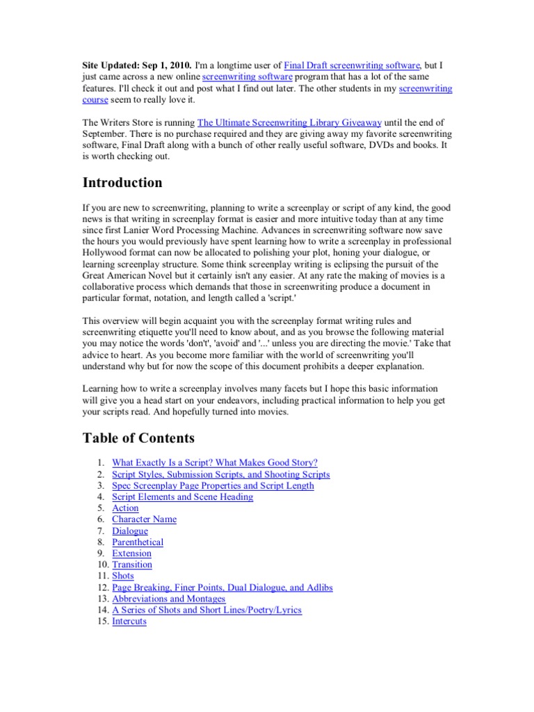 How To Write A Movie Script | Pdf | Screenplay | Screenwriting