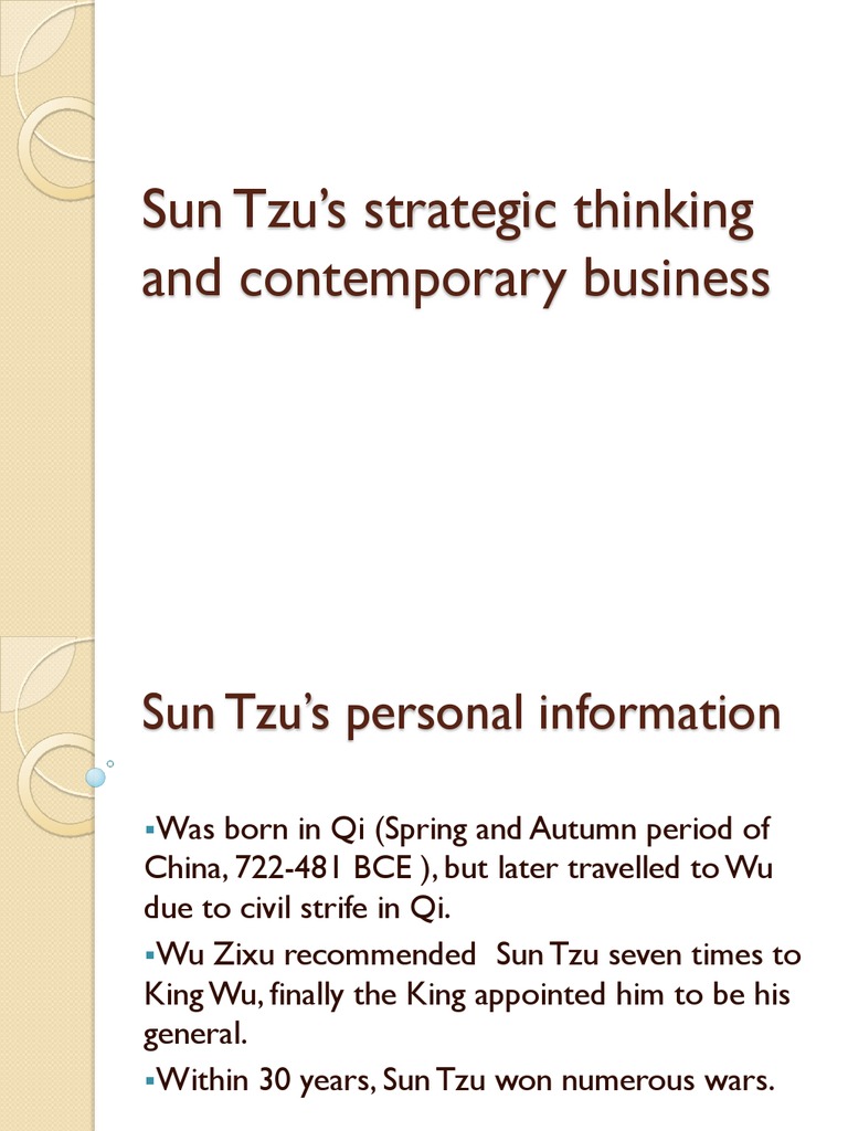 Sun Tzu's Strategies for Business Success | PDF | Sun Tzu | Military ...