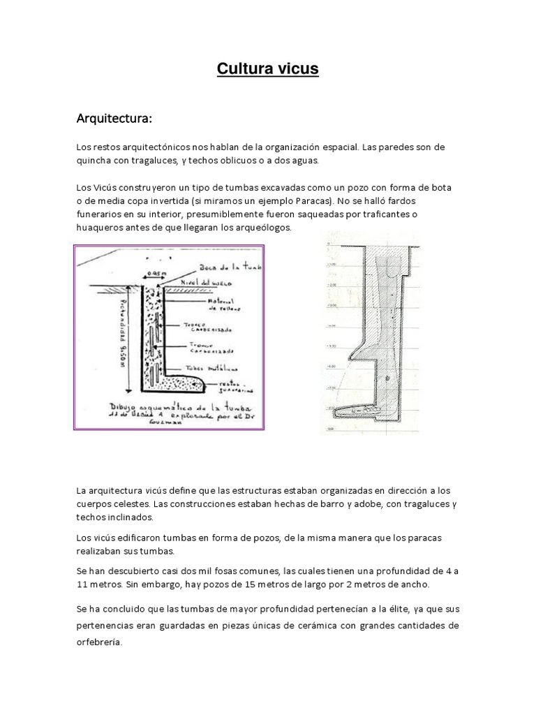 Arquitectura y Tumbas de la Cultura Vicus | PDF | Cultura (general ...