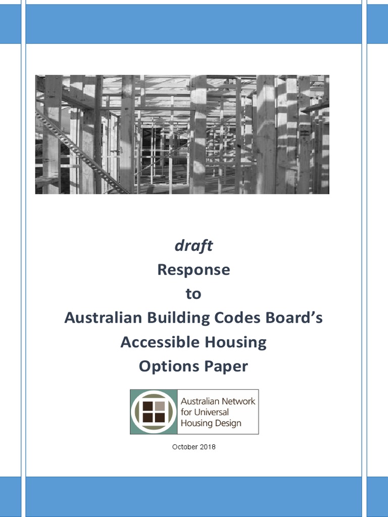 Response To Australian Building Codes Board's Accessible Housing ...