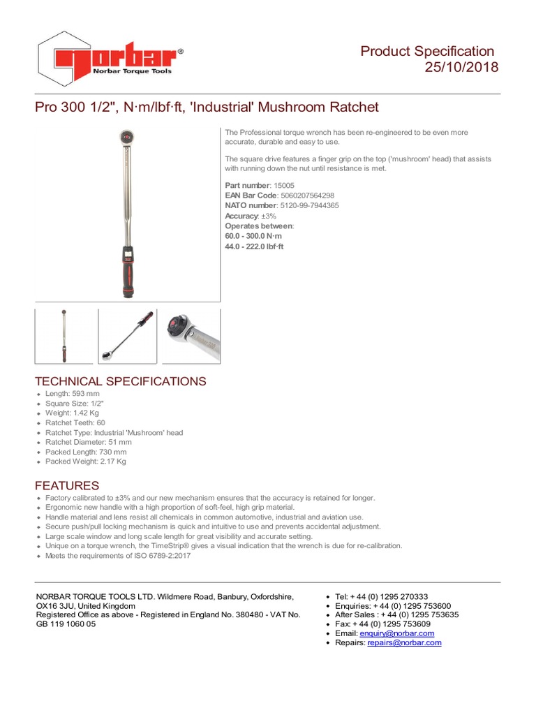 Norbar 15005 | PDF | Tools