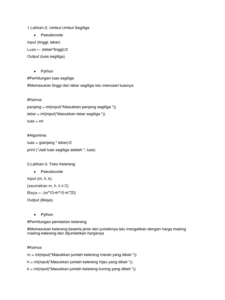 Script Program Python Sederhana | PDF