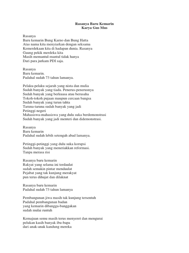 Rasanya Baru Kemarin | PDF