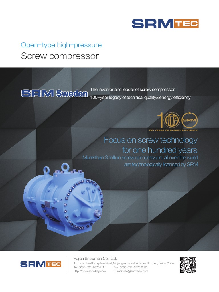 SRMTEC-SRH High Pressure Compressor | PDF | Heat Pump | Hvac
