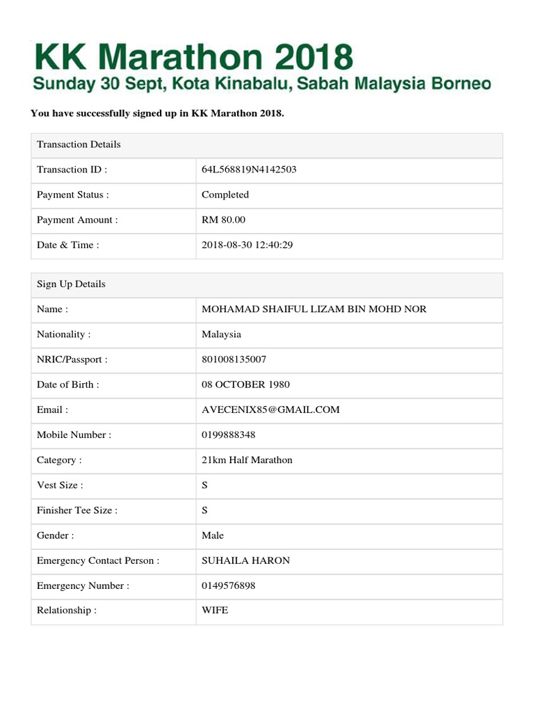 KK Run Saiful PDF | PDF