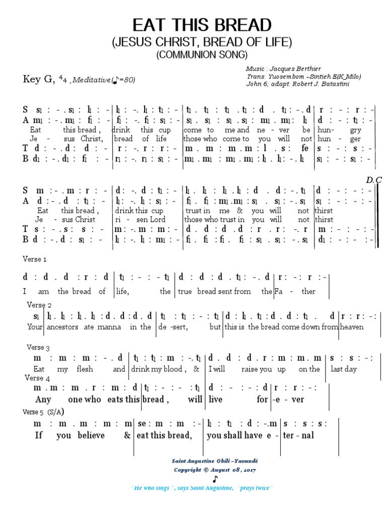 10 - Eat This Bread | PDF | Christian Belief And Doctrine | Religious ...